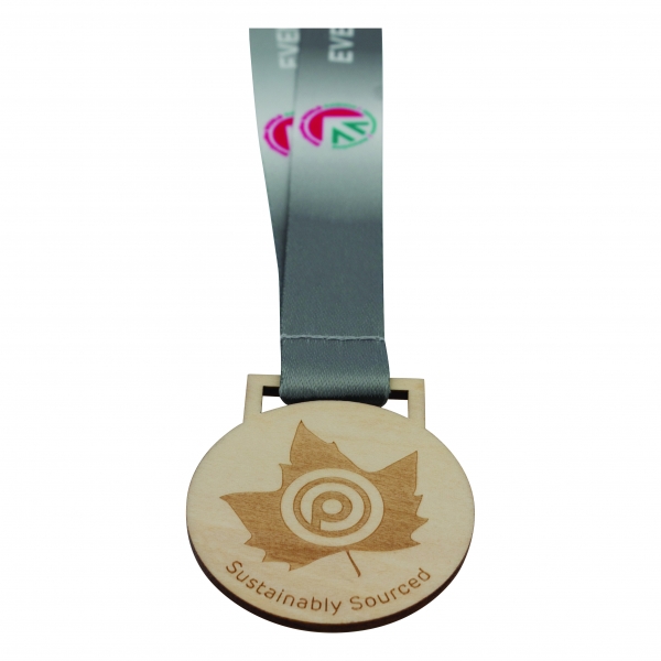 Promotional Wooden Medal with Lanyard